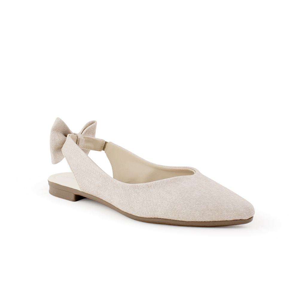 Balerina Beige Dama Piso Puntal Casual Moño Moda Elegante Comoda 49300 ...
