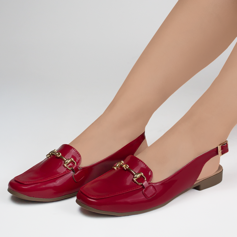 Mules Rojo Piso Moda Casual Balerina Mujer Comodo Destalonado 2880118 ...
