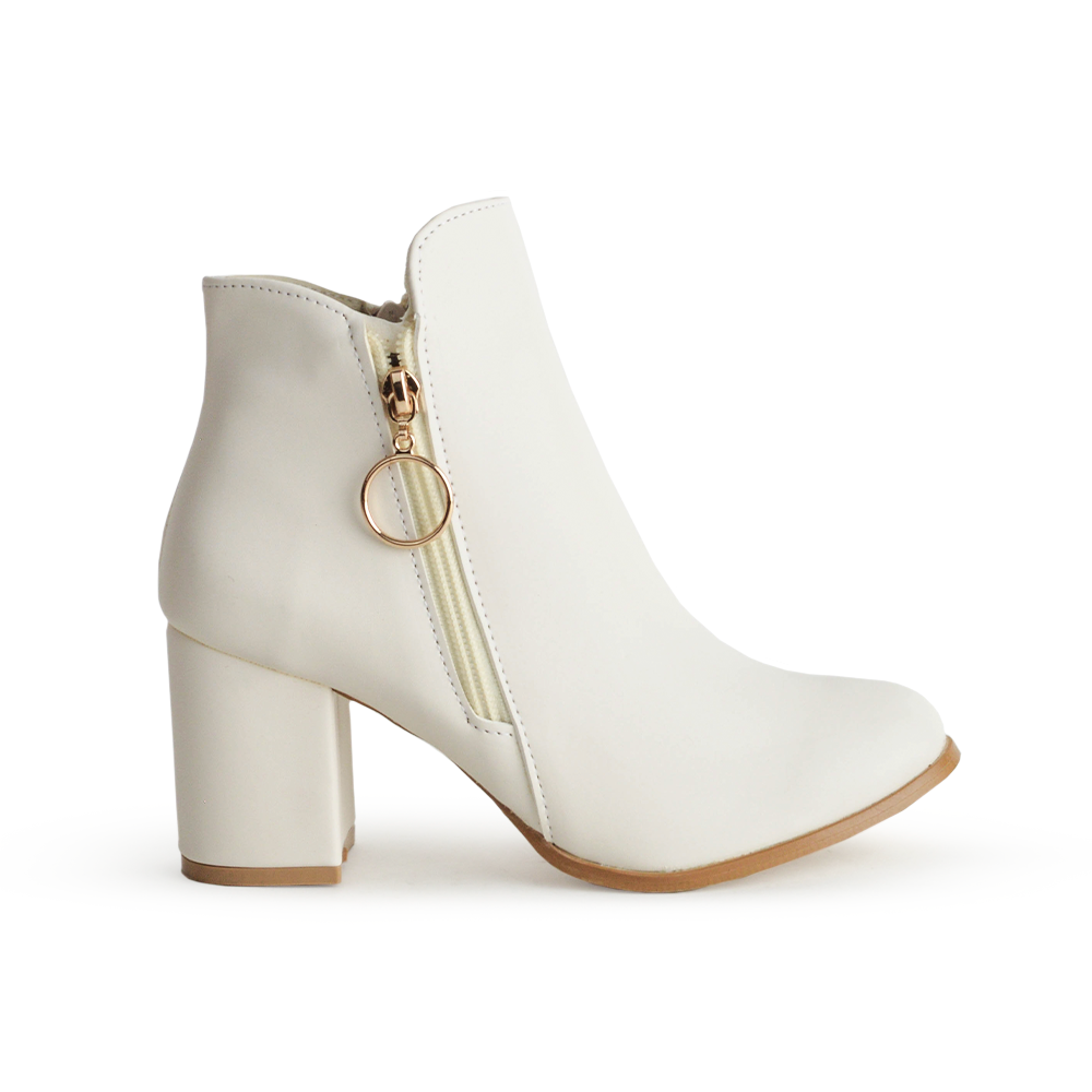 Bota Beige Botin Casual Moda Cierre Tacon Mujer 1710534 – Gabriela's ...